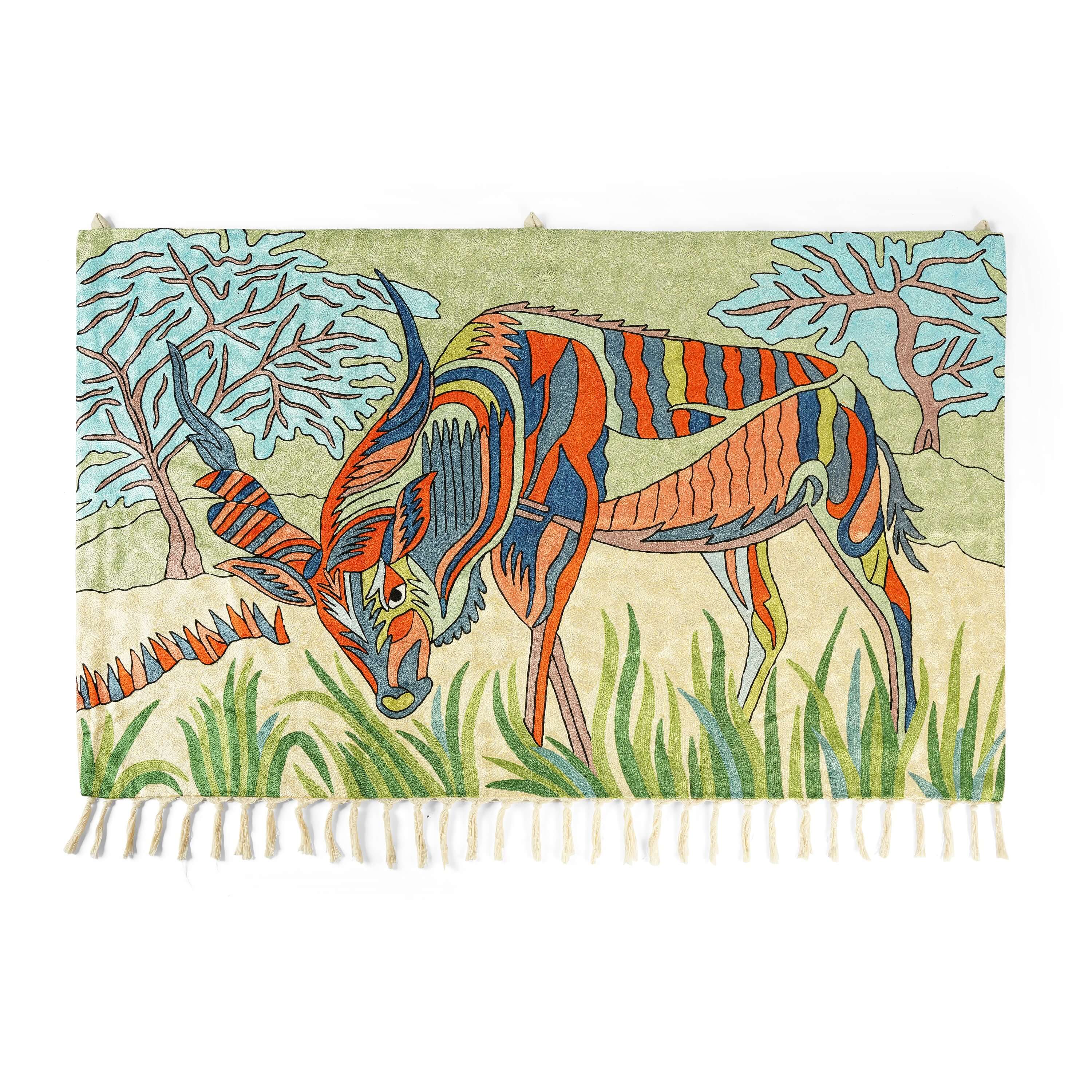 Tangora Vibrant Wildlife Wall Hanging – Feather n Weave